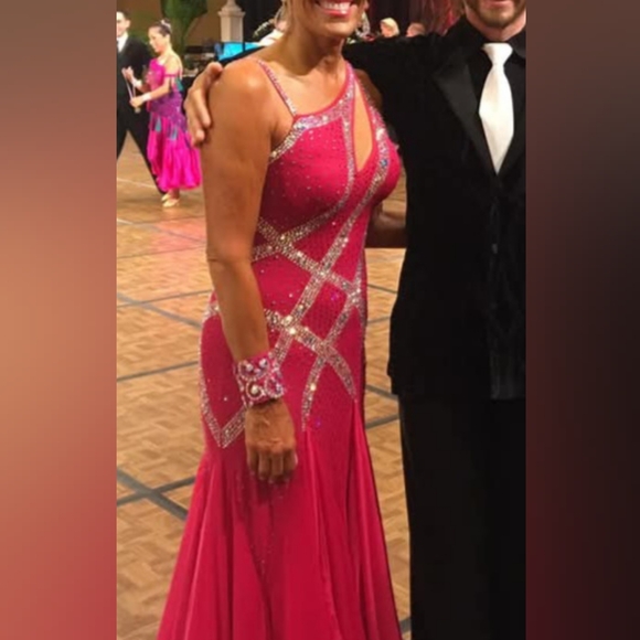 Dresses | Petra Designs Elegant Pink Smooth Ballroom Dance Dress | Poshmark